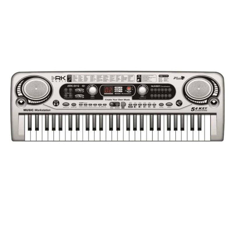 TECLADO MUSICAL DIGITAL INFANTIL 54 NOTAS COLOR GRIS – MusicVision